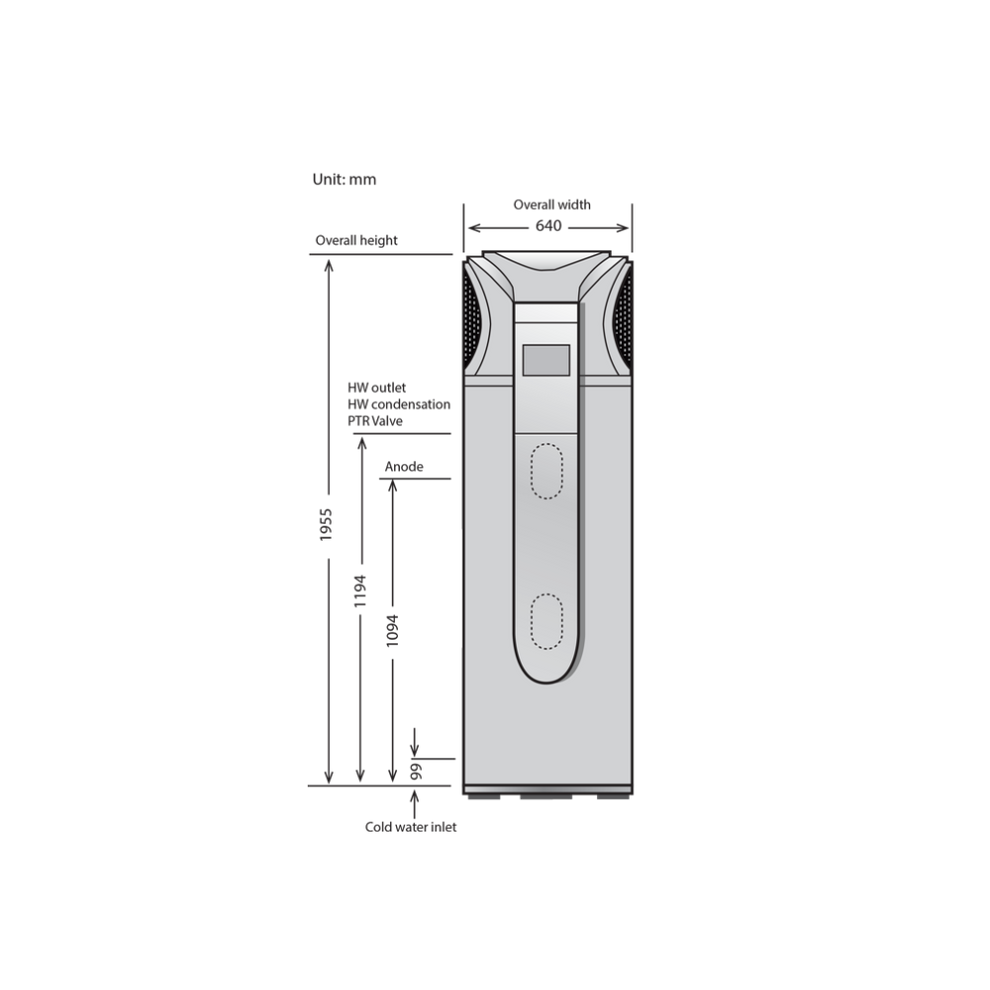 iStore 180L - PASHW008-180LD-NM – Heat Pump Hot Water Systems - The ...